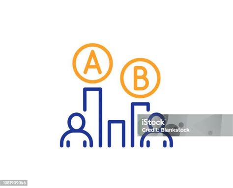 Ab 테스트 라인 아이콘입니다 Ui 테스트 차트 기호입니다 벡터 고급에 대한 스톡 벡터 아트 및 기타 이미지 고급 그래프 디자인 Istock