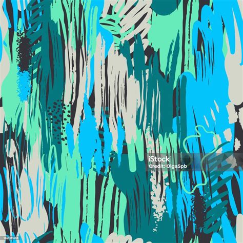스크리블 스타일로 손으로 그린 텍스처가 있는 추상적인 매끄러운 패턴 밝은 색상의 트렌드 프린트 복고풍 패션 배경 0명에 대한 스톡 벡터 아트 및 기타 이미지 Istock