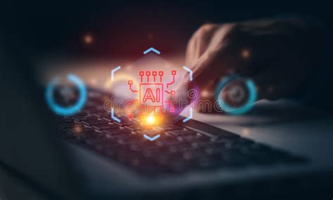 Ai Artificial Intelligence Growing Concept Businessman Use Laptop