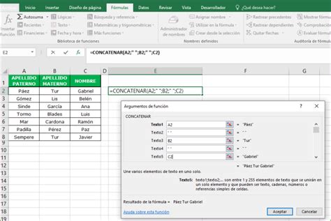 Como Usar La Funcion Concatenar En Excel Eroppa