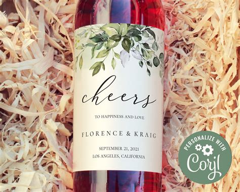 Wine Label Template Editable Wine Label Diy Wine Bottle Etsy