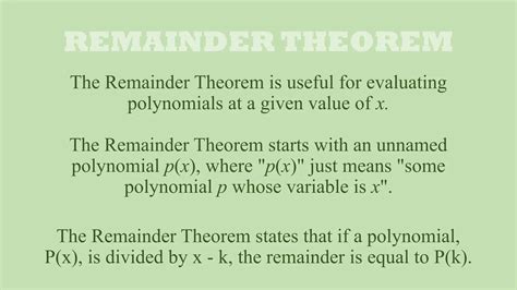 Math 10 2 Remainder And Factor Theorempptx