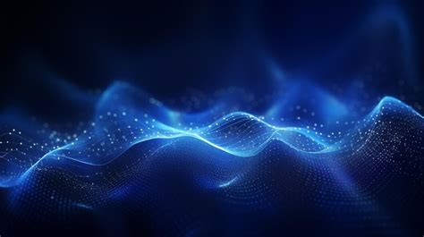 Premium Photo Abstract Geometric Network On Dark Blue Background Illustrating The Concept Of