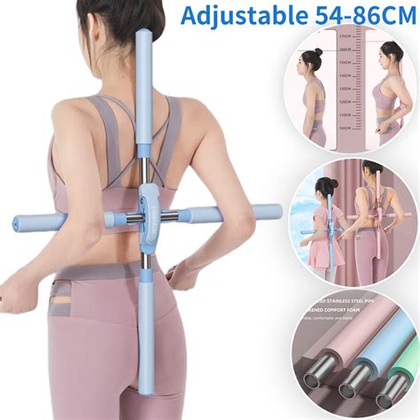 조절 가능한 요가 스틱 스트레칭 혹등 교정 스틱 오픈 숄더 뷰티 백 바 보디 빌딩 등 자세 교정기 Aliexpress