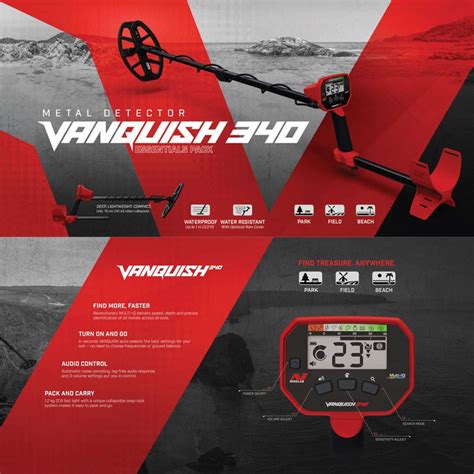 Détecteur Minelab Vanquish 340 [Multi Fréquences simultanées]