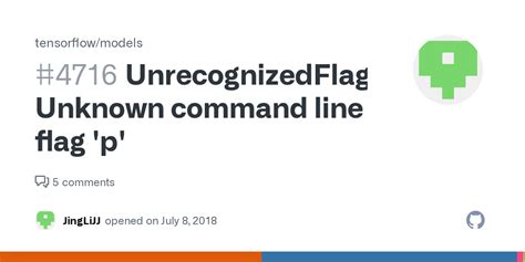 Unrecognizedflagerror Unknown Command Line Flag P · Issue 4716
