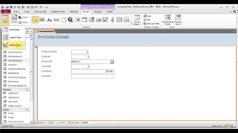 Microsoft Access Pt A Auto Complete Form Fields YouTube