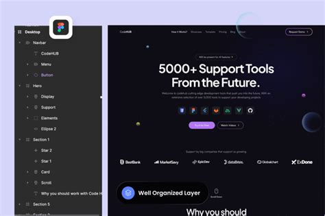 codehub development tools landing page websites ux and ui kits ft development and landing