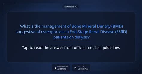 What Is The Management Of Bone Mineral Density Bmd Suggestive Of