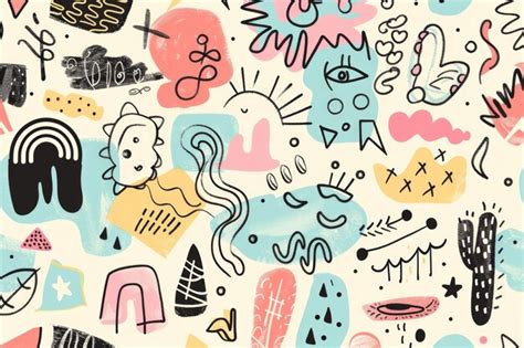 Premium Photo Dynamic Abstract Artwork Featuring An Array Of Colorful Shapes And Patterns