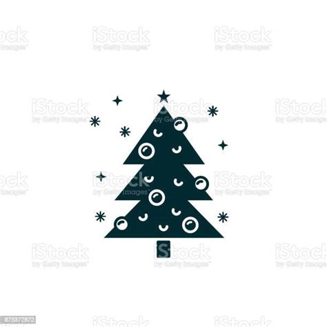 격리 된 배경에 크리스마스 트리 소재 디자인 아이콘입니다 싸구려와 장식품 크리스마스 나무입니다 새 해 인테리어 장식입니다 12월에 대한 스톡 벡터 아트 및 기타 이미지