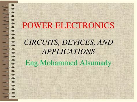 PPT POWER ELECTRONICS PowerPoint Presentation Free Download ID 9630532
