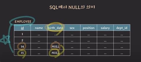 Sql에서의 Null