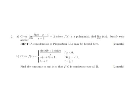 Solved A Given Limx→3x−3f X −x−4 2 Where F X Is A
