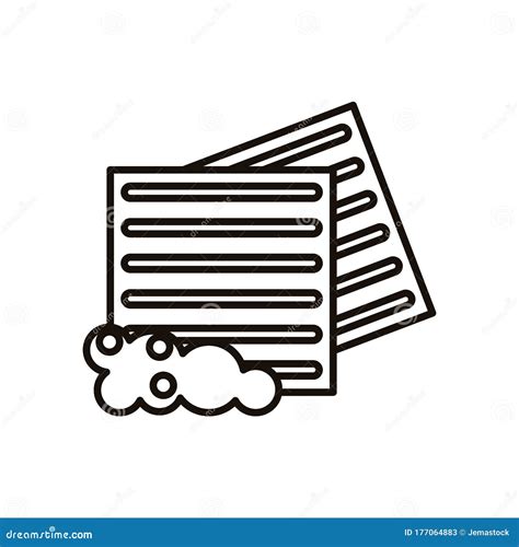 Absorbent Towels Line Style Icon Stock Vector Illustration Of Shower