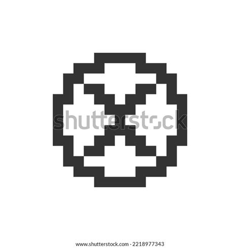 Delete Button Pixelated Ui Icon Alert Stock Vector Royalty Free Shutterstock