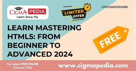 Learn Mastering Html5 From Beginner To Advanced 2024 Free Udemy