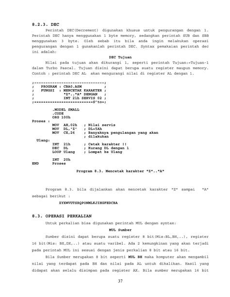 Modul Pemrograman Bahasa Assembly Pdf