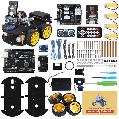 elegoo arduino uno r3 스마트 로봇 자동차 키트 v4 라인 추적 모듈 초음파 센서 ir 원격 제어 포함