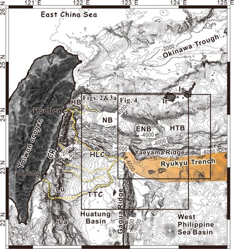Regional Bathymetric Map Of The Southwestern Ryukyu Subduction Zone