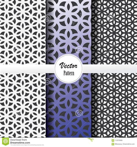 Vector Pattern Set Of Abstract Linear Stripe Flower On Hexagon Shape In