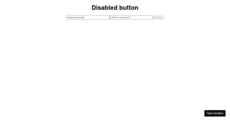 Disabled Button Codesandbox