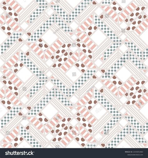 Geometric Intertwined Shapes Seamless Pattern Abstract Stock Vector Royalty Free 2155051463
