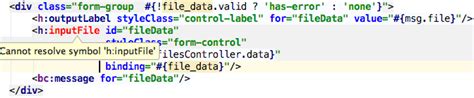 Jsf Cannot Resolve Symbol Hinputfile Ides Support Intellij Platform Jetbrains