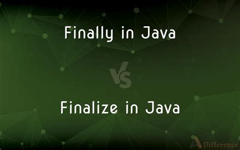 Finally In Java Vs Finalize In Java — Whats The Difference