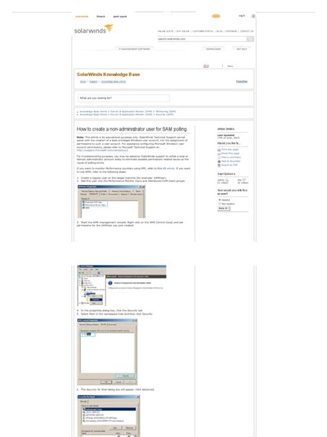 Configurar Wmi Solarwinds Pdf Superuser Technical Support