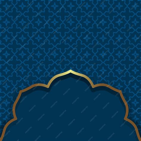 Premium Vector Islamic Style Dark Blue Background Arabic Traditional Oriental Ornamental