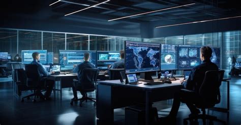 Premium Ai Image Cyber Analysts In A Modern Lab Decoding Malicious Scripts And Developing