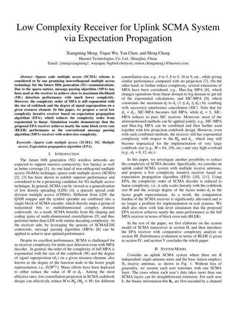 Pdf Low Complexity Receiver For Uplink Scma System Via Expectation Propagation