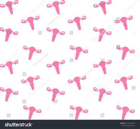 Vector Seamless Uterus Ovary Tubes Cervix Stock Vector Royalty Free