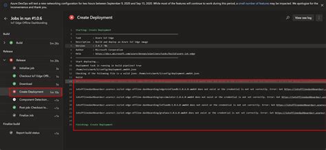 Azure Devops Deployment Error Encountered Issue Azureiotgbb Iot Edge Offline