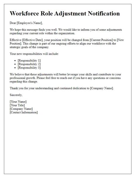 Letter Template For Employee Reassignment Notice Free Samples In Pdf