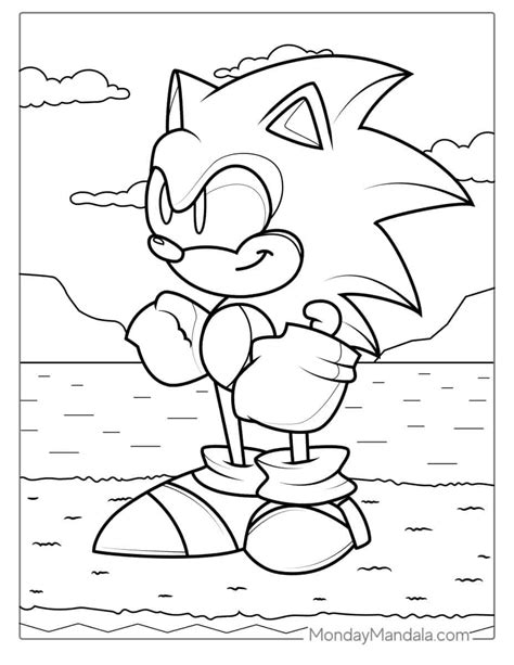 Sonic Cartoon Outline