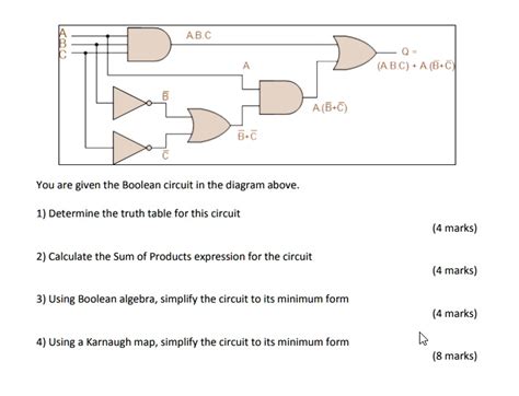 Solved Show Steps Please Abc A Bc A Bc Abc Ea You Are Given The Boolean Circuit In