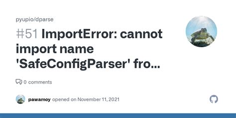 Importerror Cannot Import Name Safeconfigparser From Configparser · Issue 51 · Pyupio