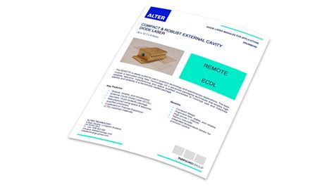 Remote External Cavity Diode Laser Alter