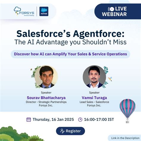 Forsys Inc On Linkedin Forsys Agentforce Salesforce Webinar Ai Innovation Futureofwork…