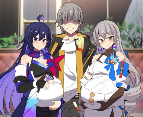 Rule 34 1boy 2girls Bronya Rand Caelus Honkai Star Rail Hand On