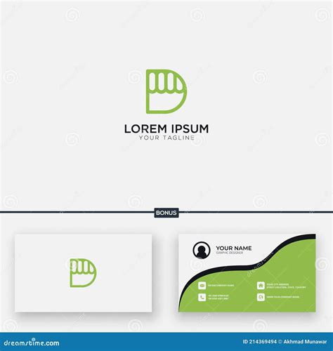 Современный минималистский линия логотипа буквы «д Иллюстрация вектора иллюстрации