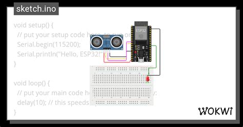Ultrasonic Wokwi Esp32 Stm32 Arduino Simulator
