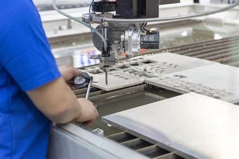 The Dial Gauge Setting On The Injection Mold Parts Between The Cnc