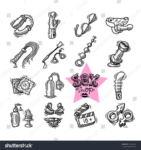 Set Beautiful Handdrawn Icons Sex Shop เวกเตอร์สต็อก ปลอดค่าลิขสิทธิ์ 276376457 Shutterstock