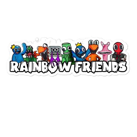Rainbow Friends Sticker Roblox Rainbow Friends Sticker Etsy Rainbow Rainbow Party