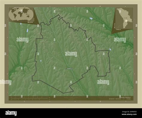 Cimislia District Of Moldova Elevation Map Colored In Wiki Style With
