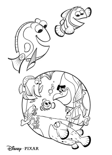 Рибка Немо Розмальовка
