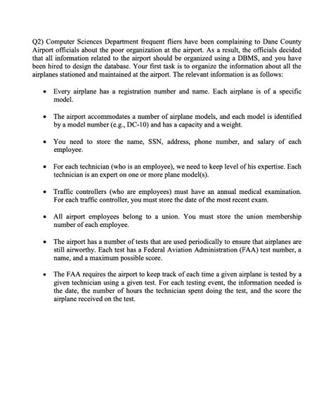 Solved For All Questions Below A Draw E R Diagram B Chegg Com